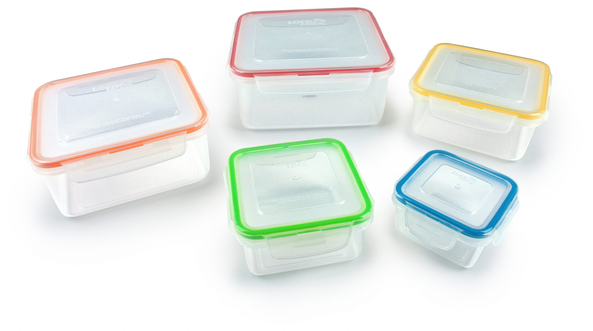 Lock N Lock Nestable Square Food Container Set 5 Piece - Tupperware