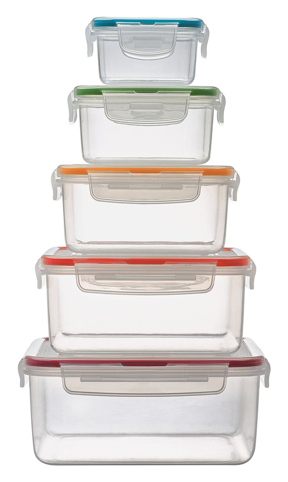 Lock N Lock Nestable Square Food Container Set 5 Piece - Tupperware