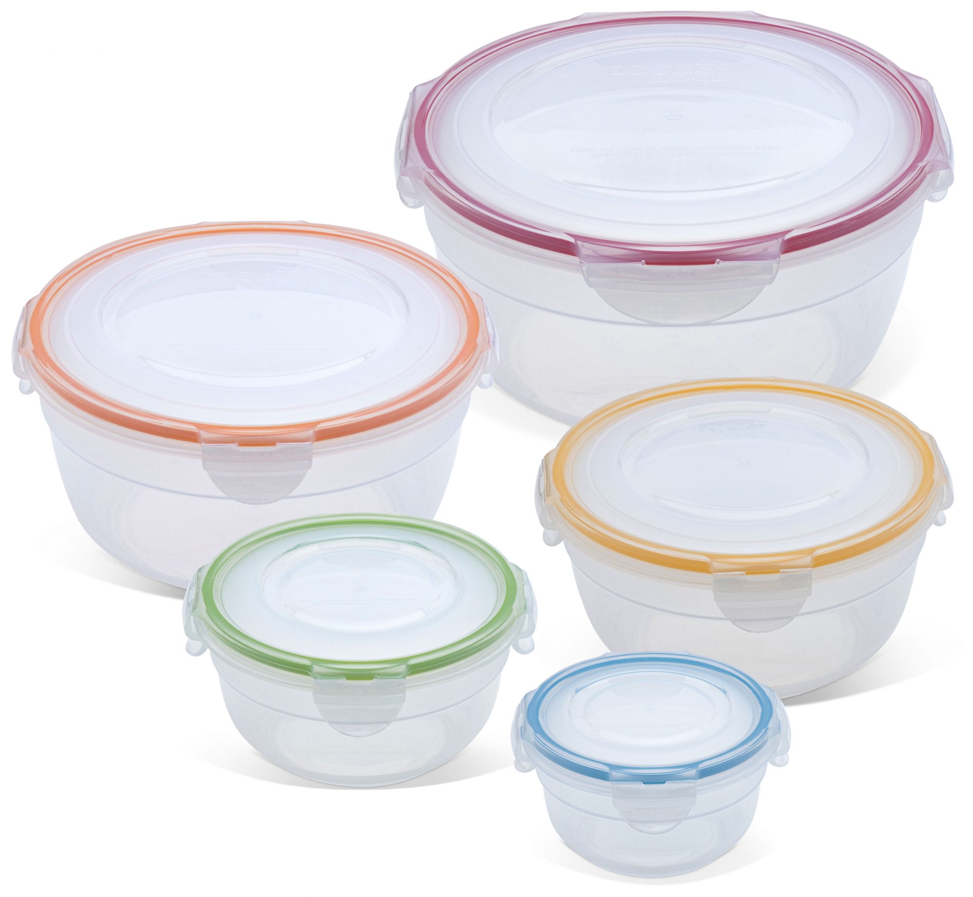 Lock N Lock Nestable Round Food Container Set 5 Piece - Tupperware