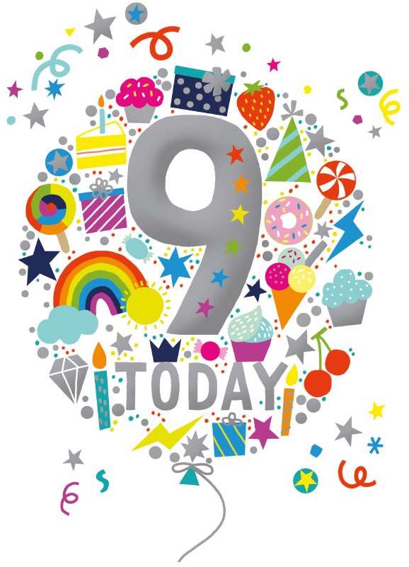 9 Today Birthday Card - Birthday