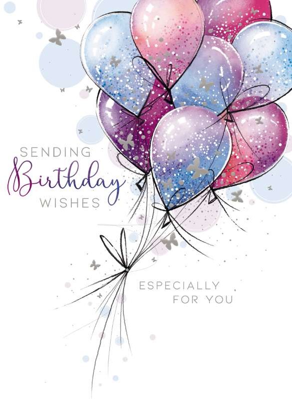 Balloons Birthday Card - Birthday
