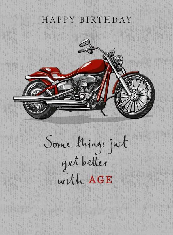 Manochrome Better With Age Birthday Card - Birthday