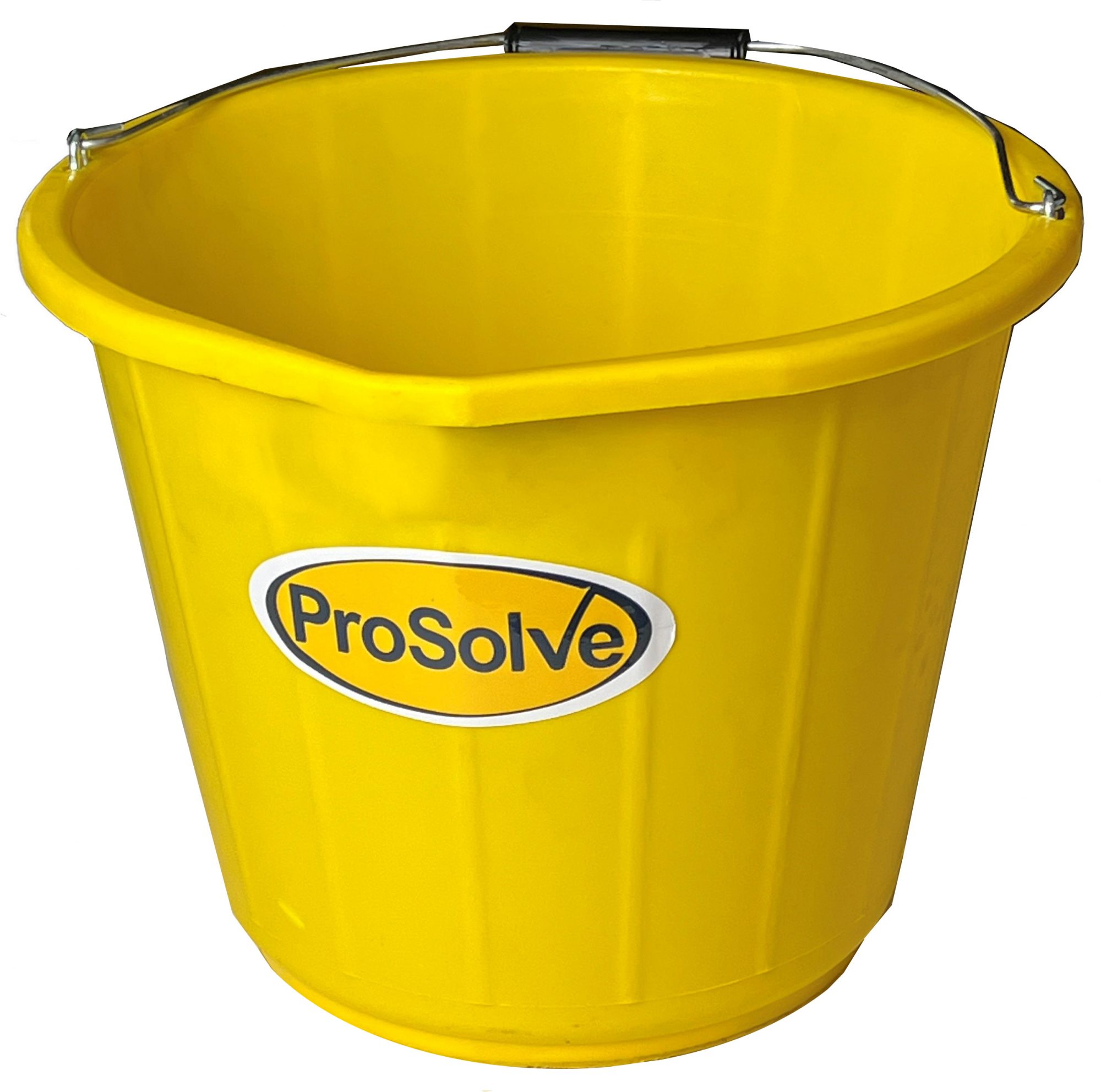 ProSolve Plastic Builders Bucket Yellow 14L - Buckets & Storage