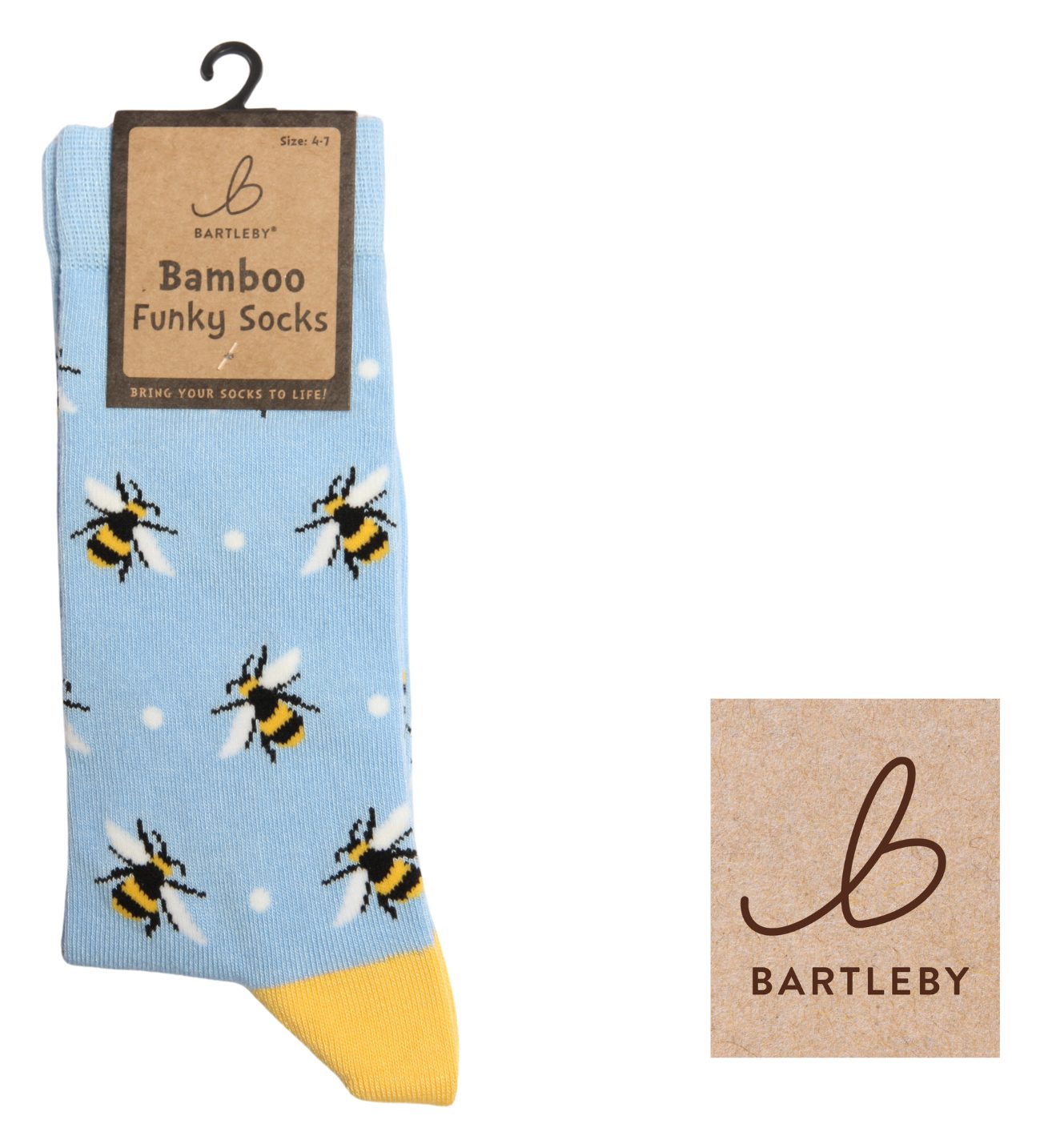 Bartleby Ladies Bamboo Sock Bumble Bees - Socks & Tights