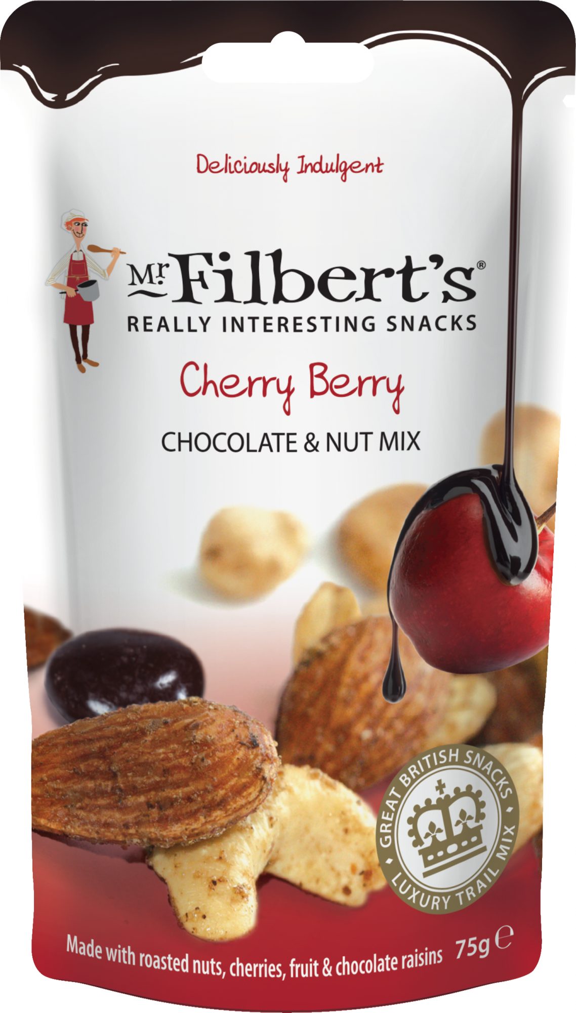 FILBERTS Mr Filbert's Cherry Berry Chocolate & Nut Mix 75g - Nuts & Seeds