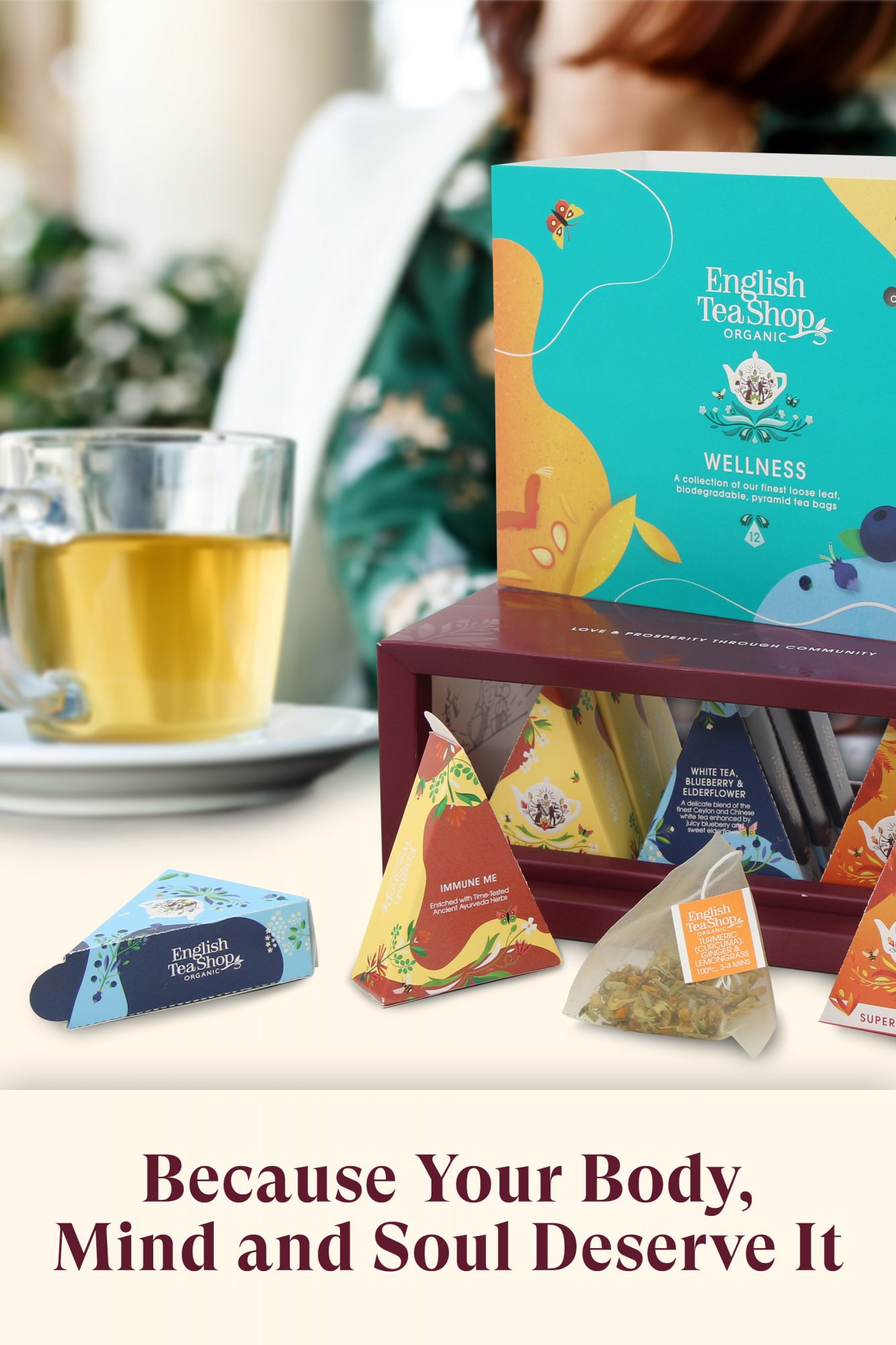 Wellness Tea Collection | 12 Organic Loose Pyramids