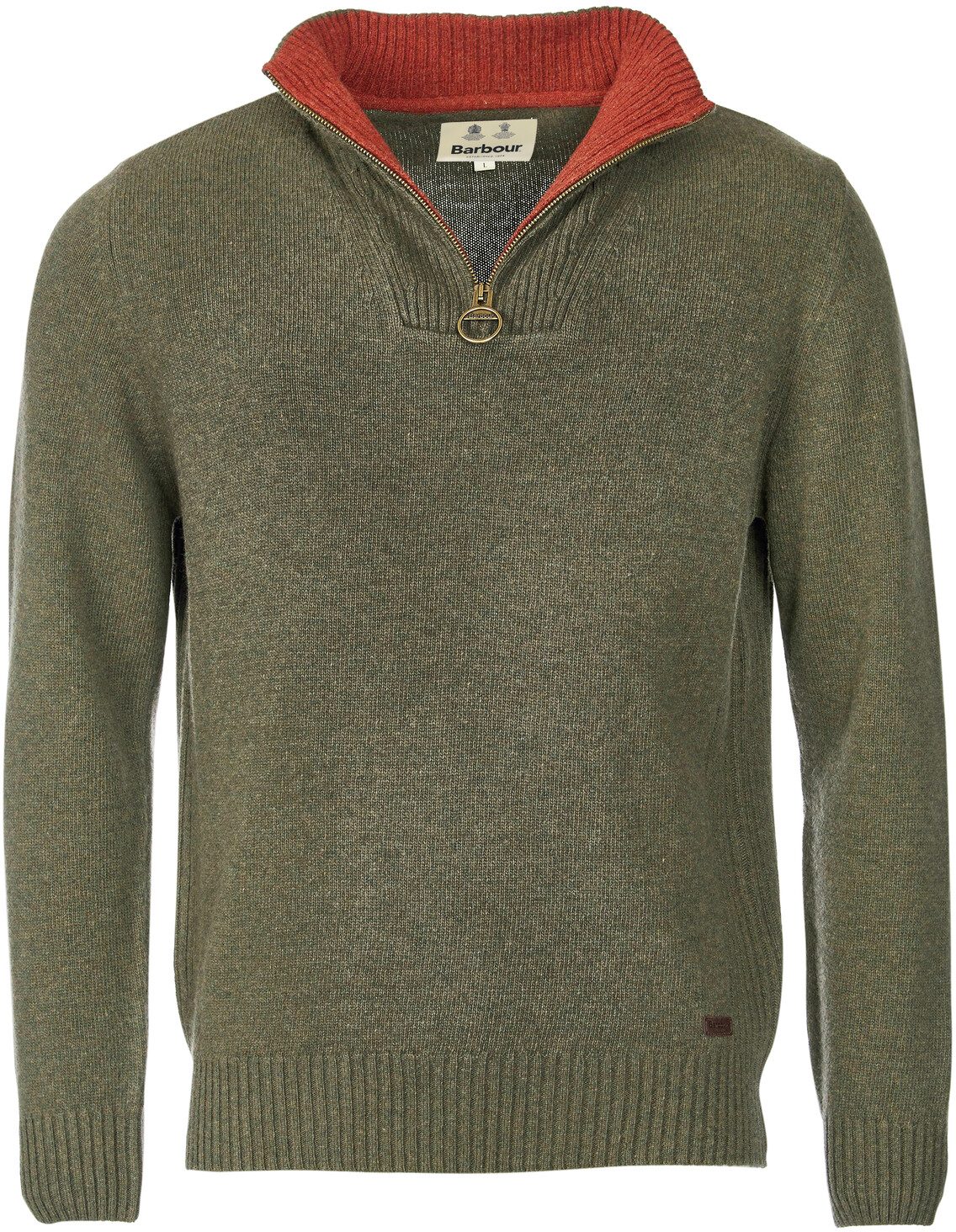 Barbour Nelson 1/4 Zip Jumper Seaweed - Barbour