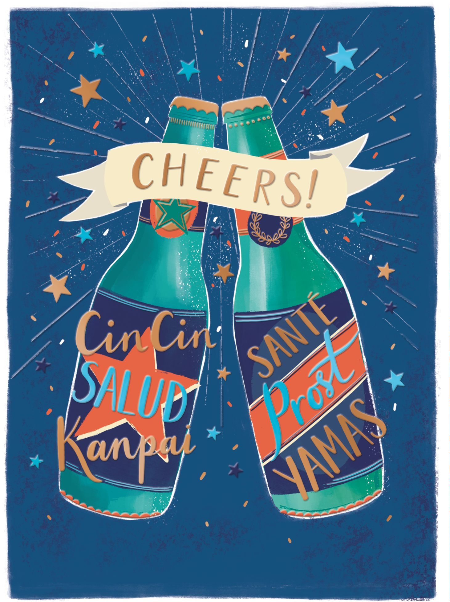 Tropicool Cheers Birthday Card - Giftware - Mole Avon