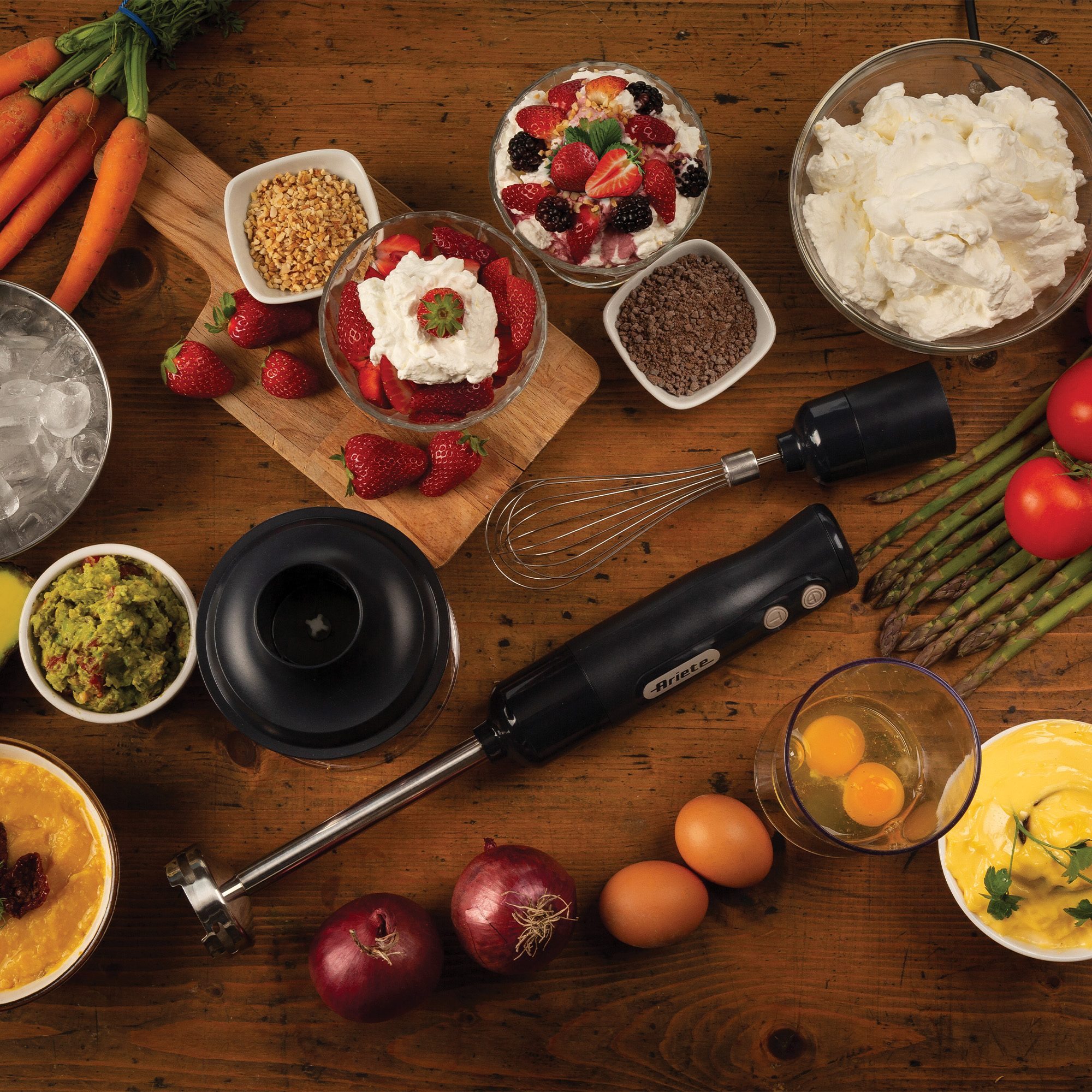 ARIETE Ariete 3 In 1 Hand Blender, Whisk & Chopper Dark Grey 700w ...