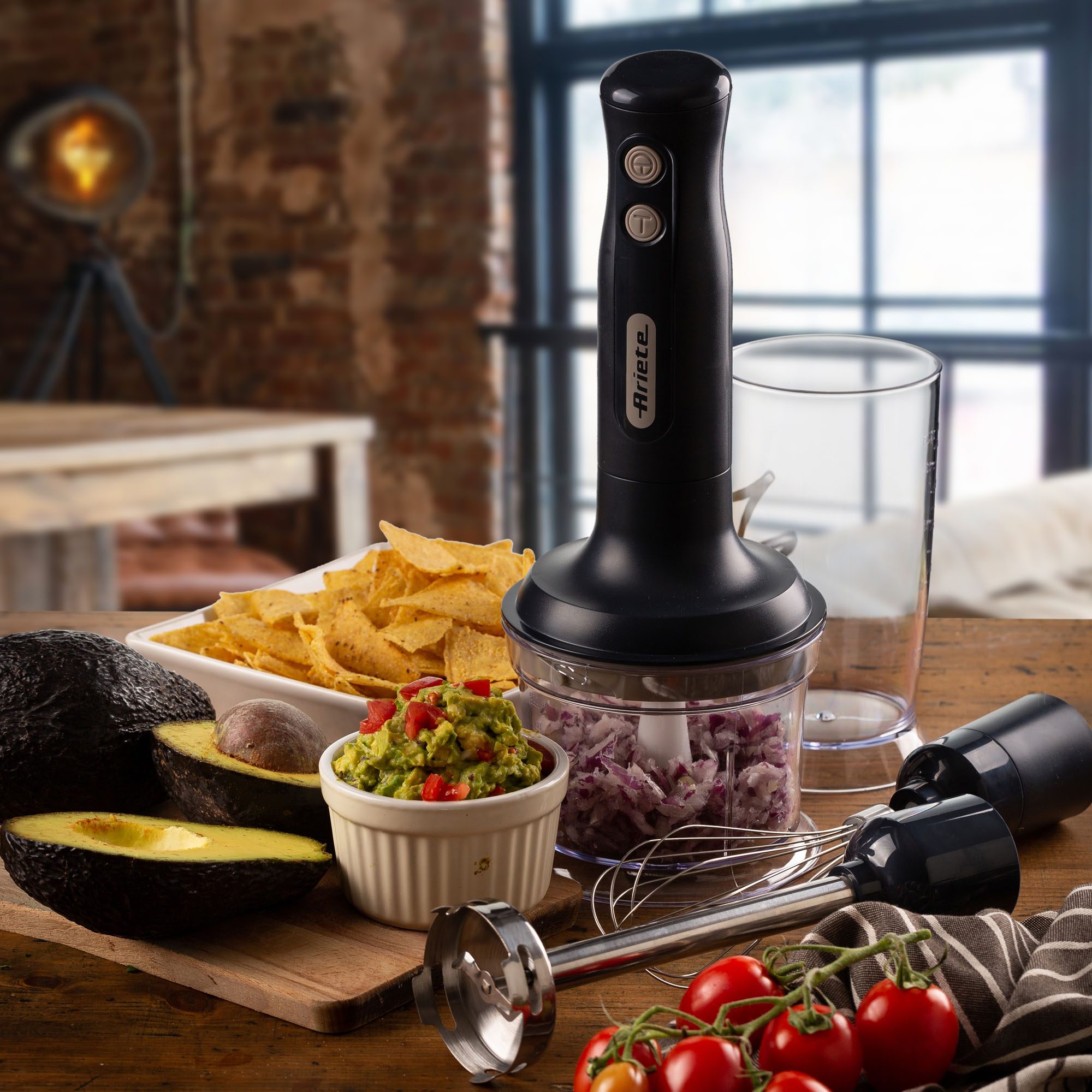 ARIETE Ariete 3 In 1 Hand Blender, Whisk & Chopper Dark Grey 700w ...