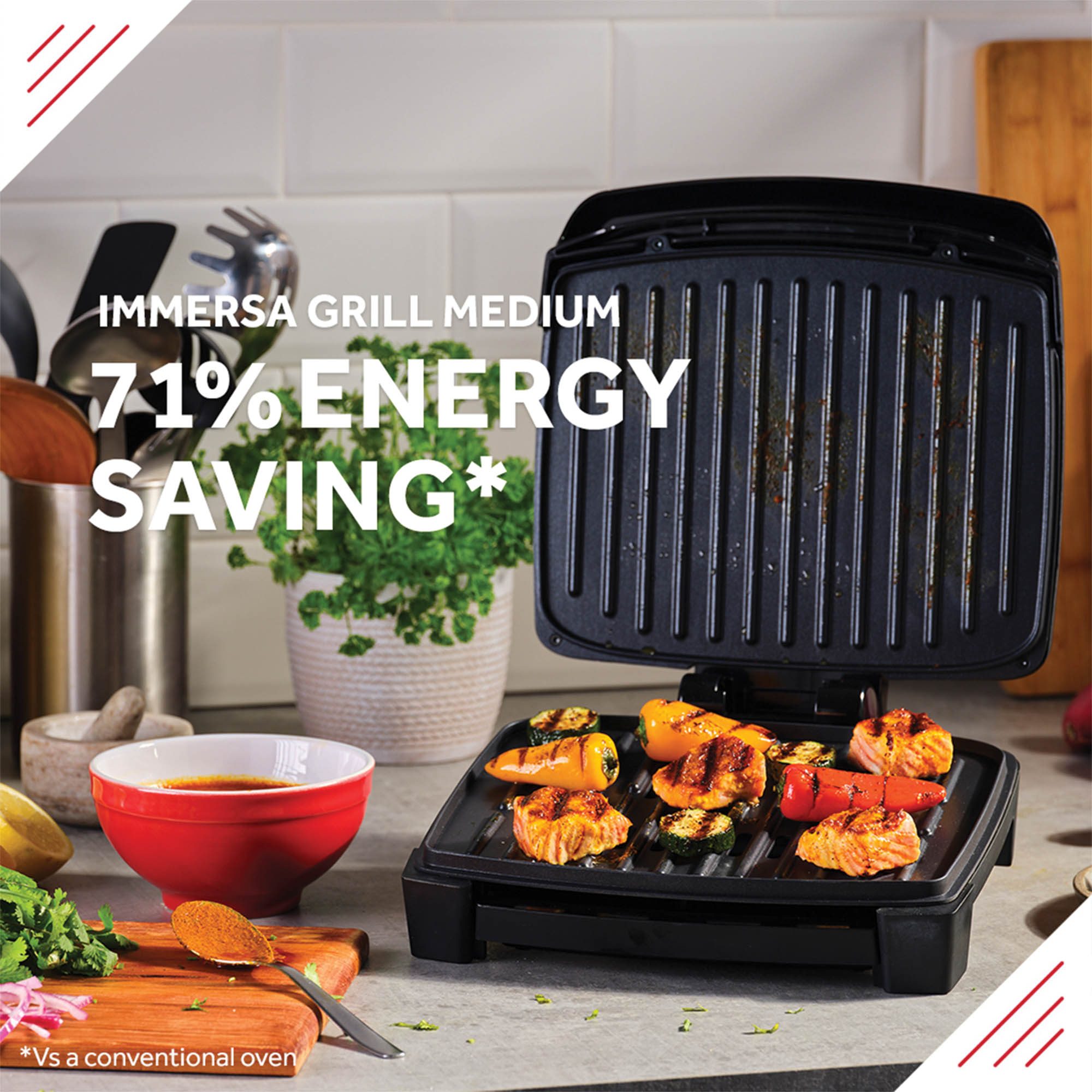 George Foreman Immersa Dishwasher Safe Medium Grill - Kettles & Toasters