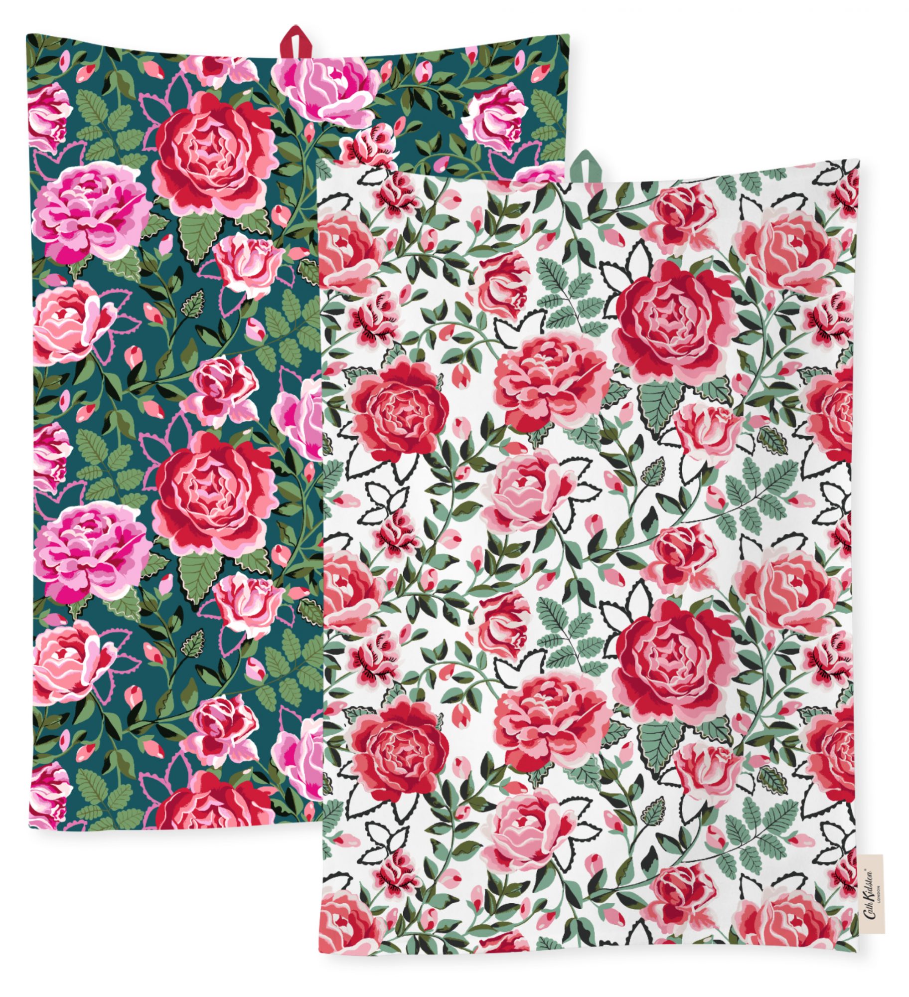 Cath Kidston Dolly Rose Tea Towel 2 Pack - Kitchen Linen - Mole Avon
