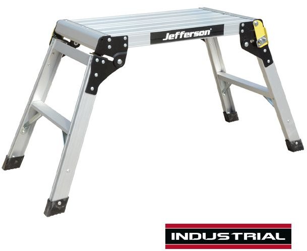 Jefferson Tools Jefferson Wide 2 Tread Aluminium Work Platform - Ladders