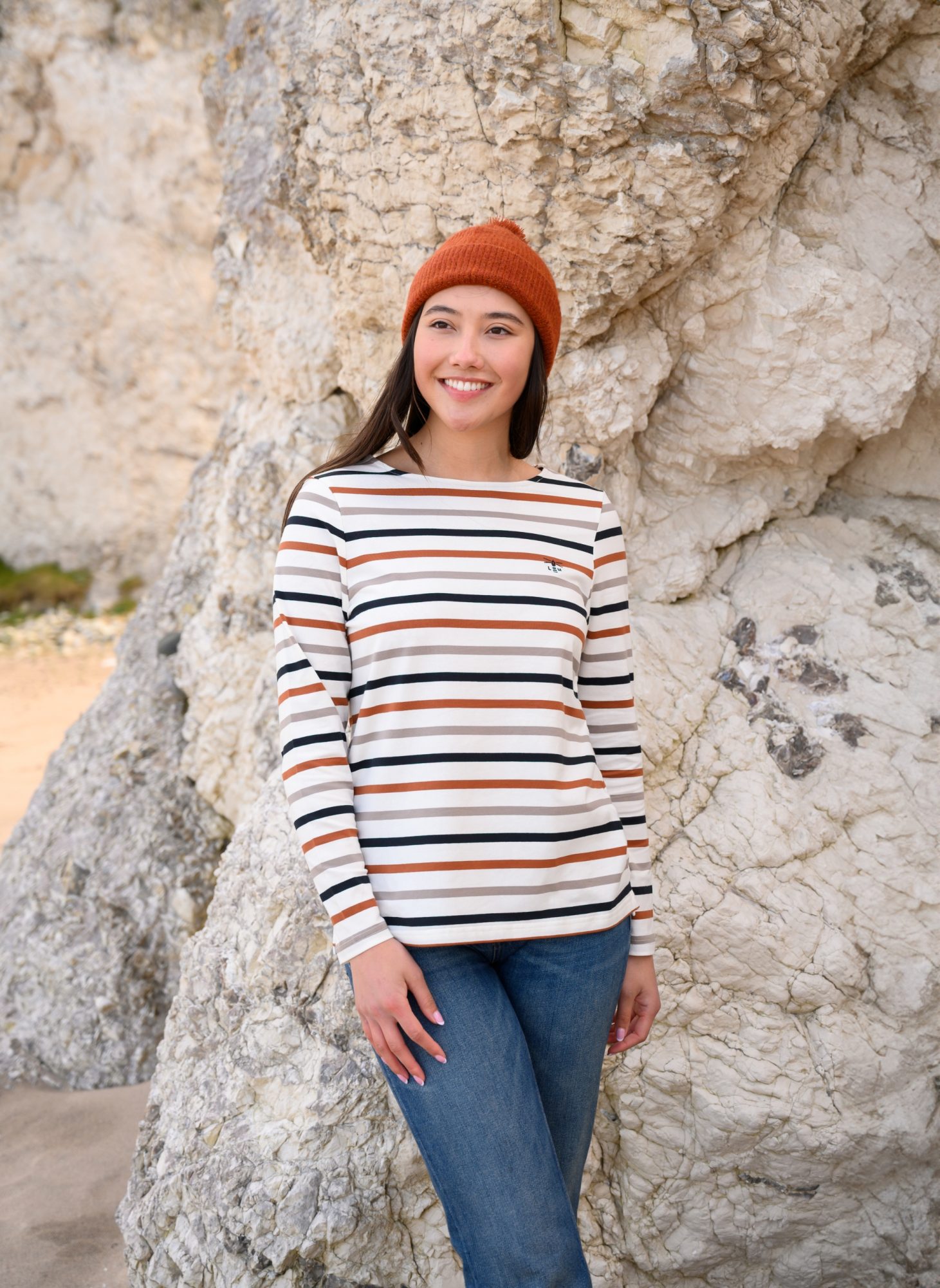 Lighthouse Lighthouse Causeway Top Rust/Mocha Stripe Size 20 - Lighthouse