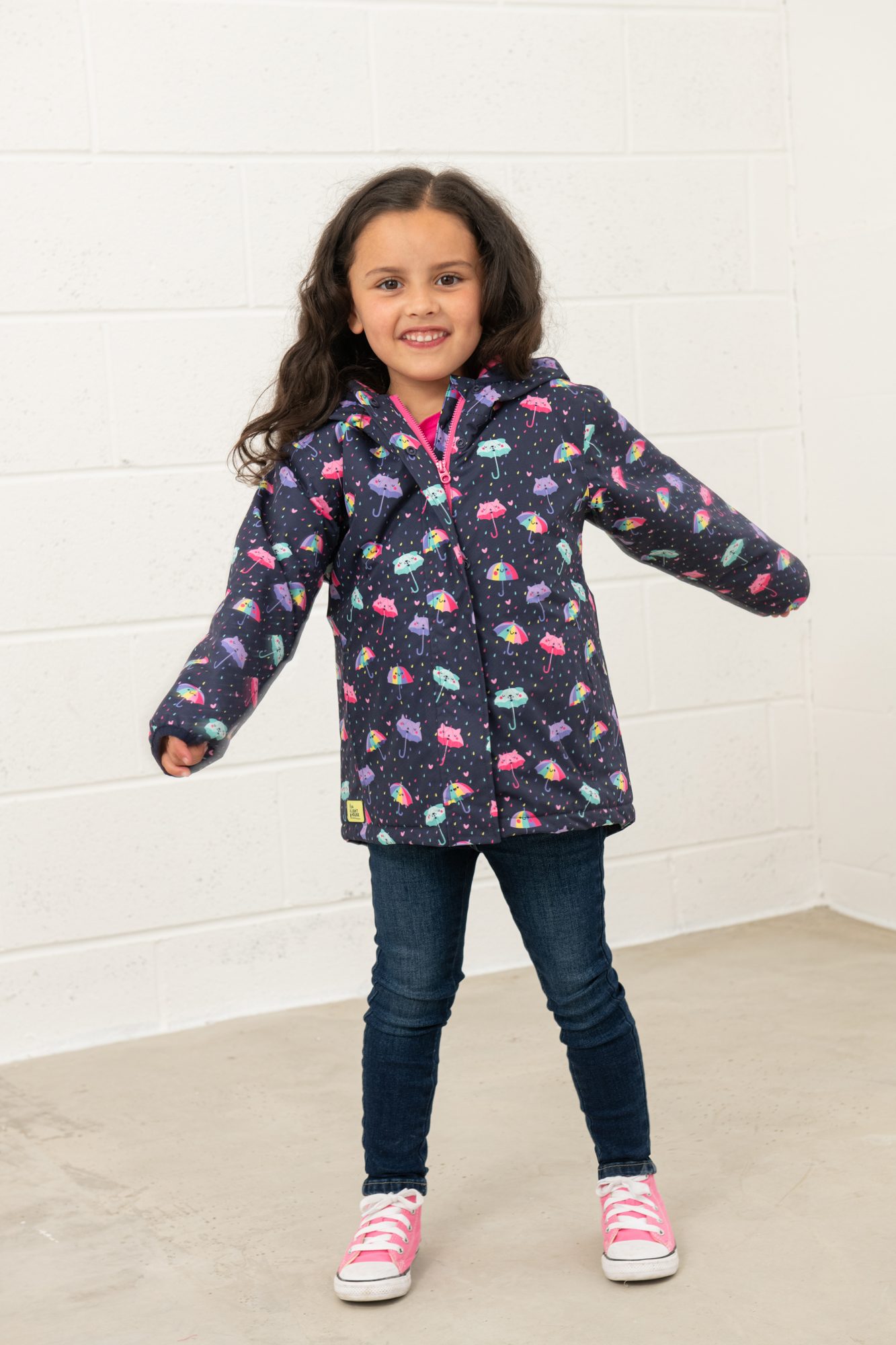 Lighthouse Lighthouse Freya Coat Navy Umbrella Print - Coats & Jackets