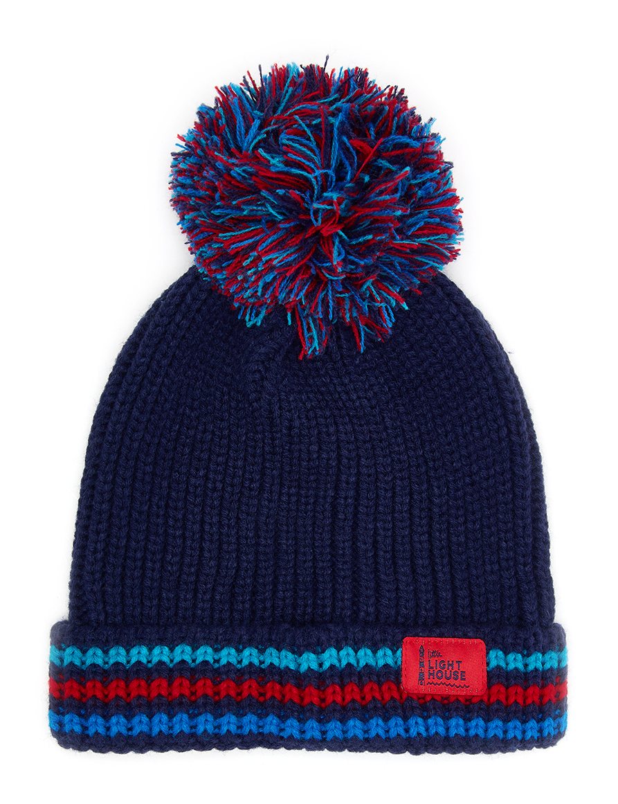 Lighthouse Lighthouse Bobbie Bobble Hat Red/Blue Stripe - Lighthouse ...