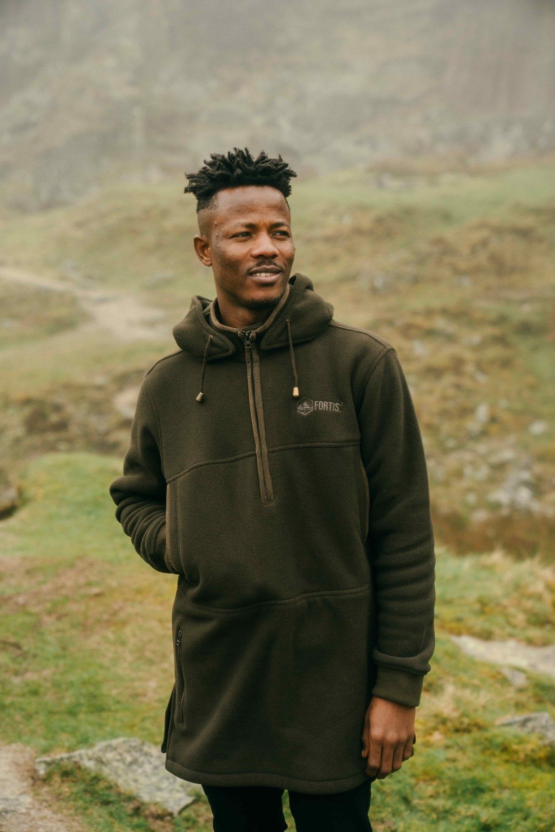 Fortis Rubus Fleece Smock Olive - Fortis
