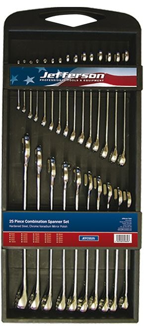 Jefferson Tools Jefferson Combination Spanner Set 25 Piece - Spanners ...