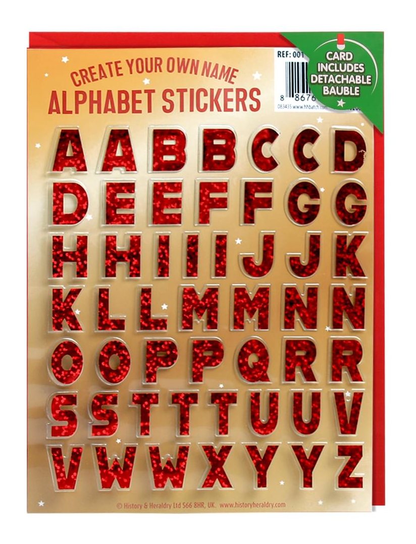 History & Heraldry Alphabet Stickers - Storybooks - Mole Avon