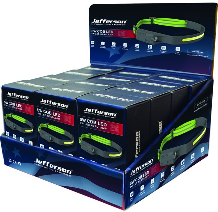 Jefferson Tools Jefferson Rechargeable COB LED Headlamp - Lights ...