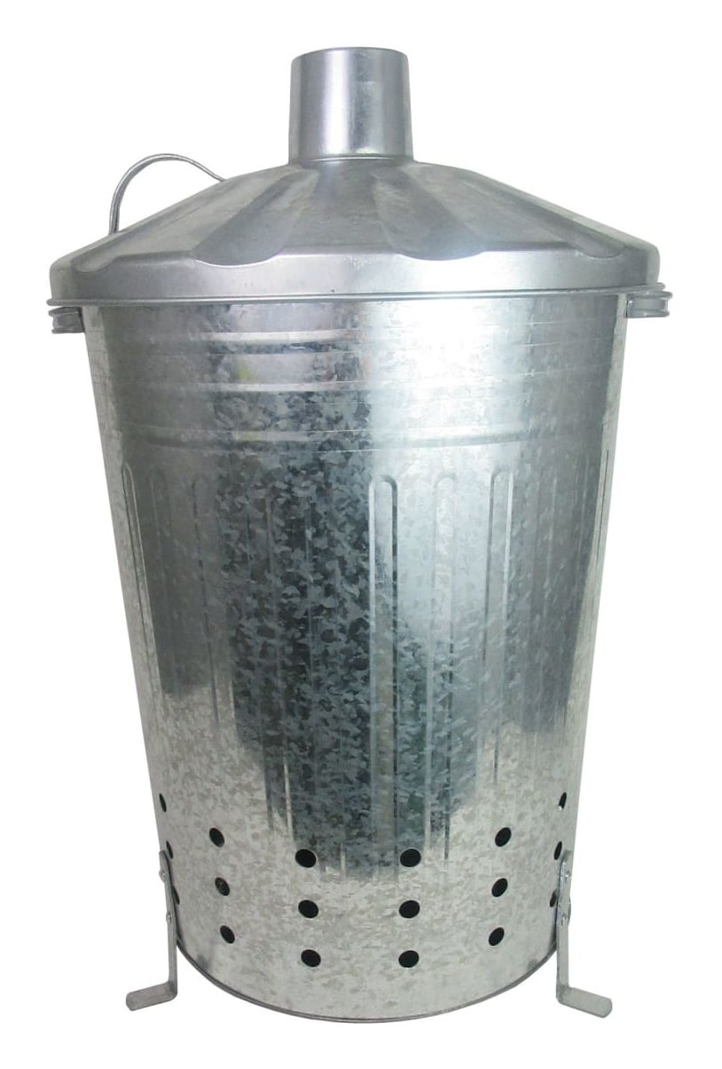 Galvanised Metal Incinerator 80L - Storage & Bins