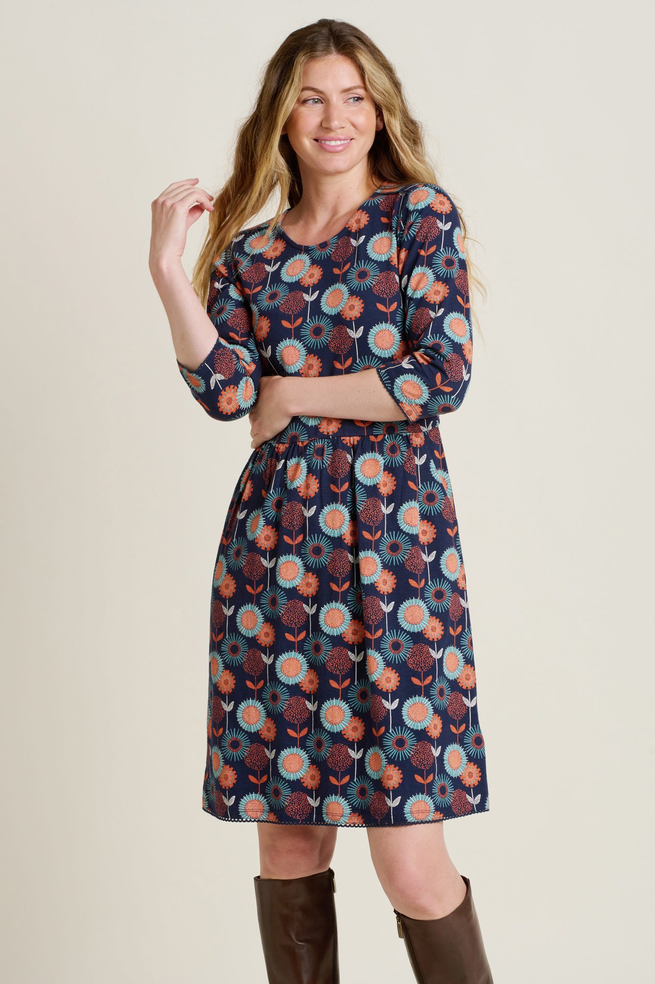 Brakeburn Freya Dress Navy - Brakeburn