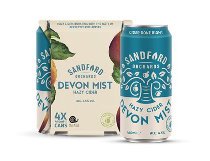 SANDFORD Sandford Orchards Devon Mist Cider 440ml 4 Pack - Cider
