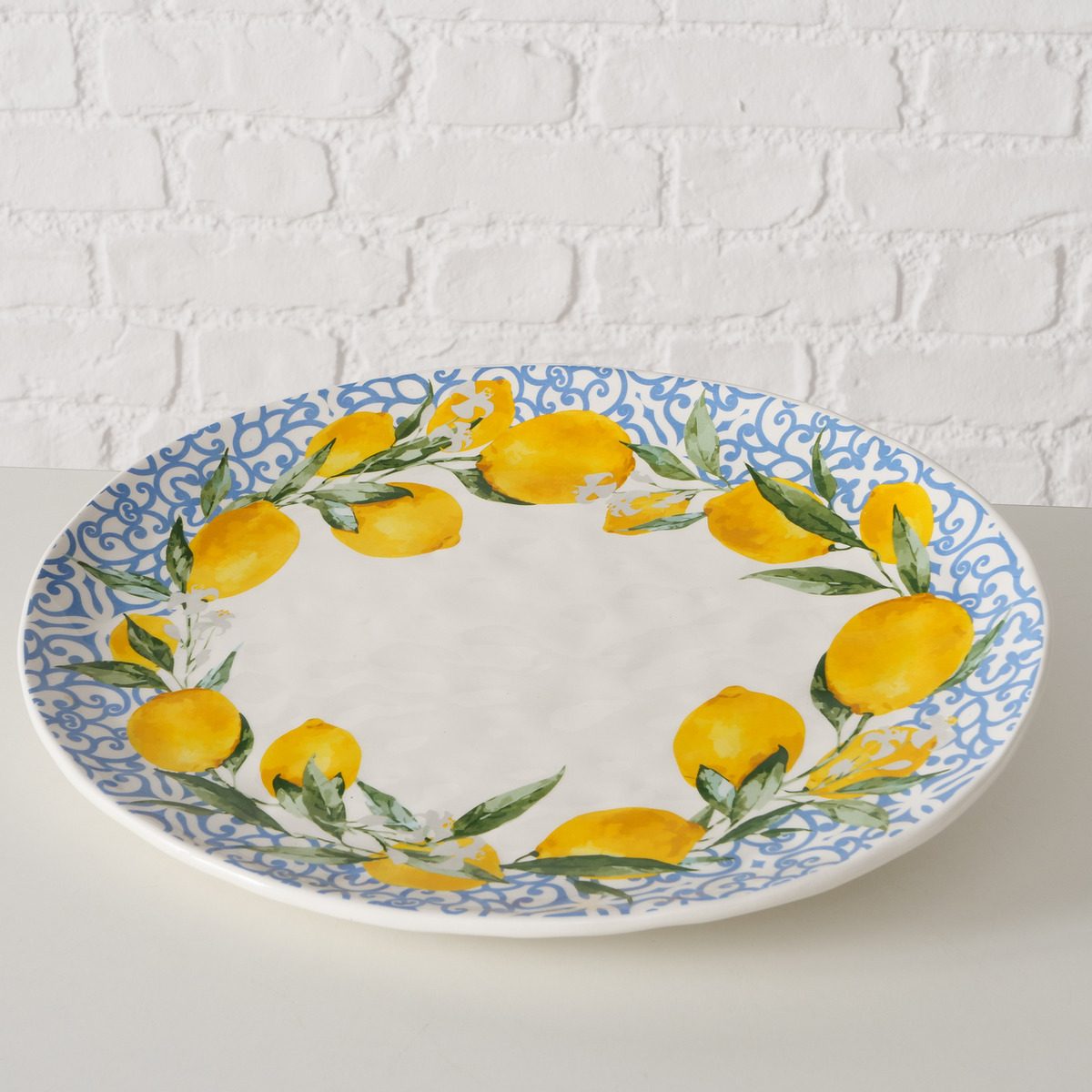 Boltze Lemony Capri Plate Blue - Kitchenware