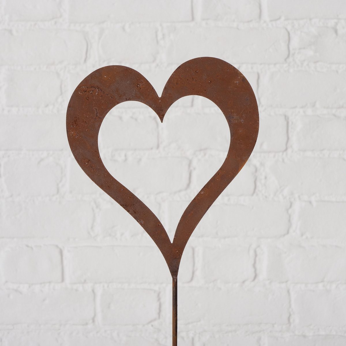 Boltze Rosi Iron Rust Garden Stick - Outdoor Decoration