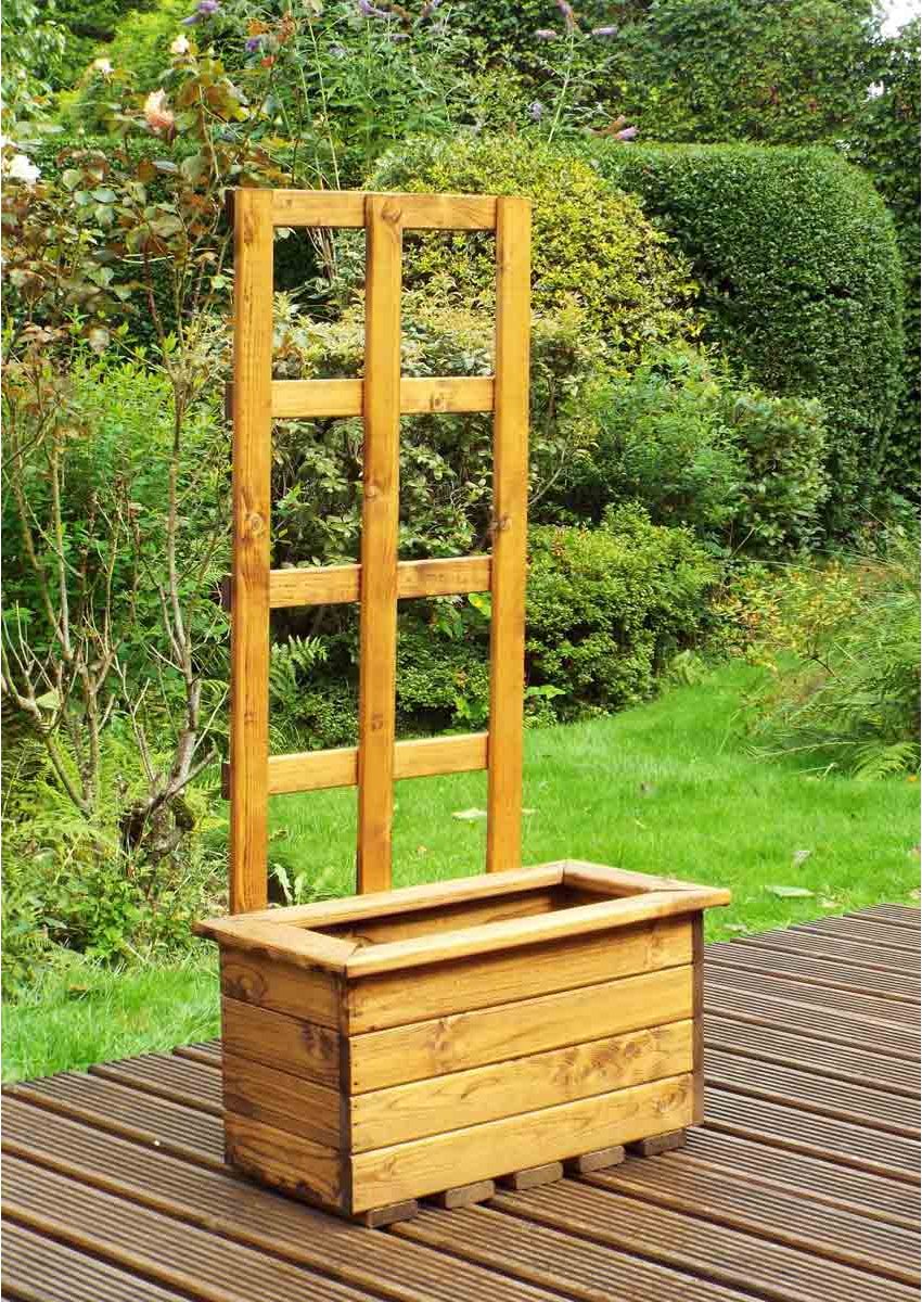 Charles Taylor Kensington Trough With Trellis - Decorative Planters