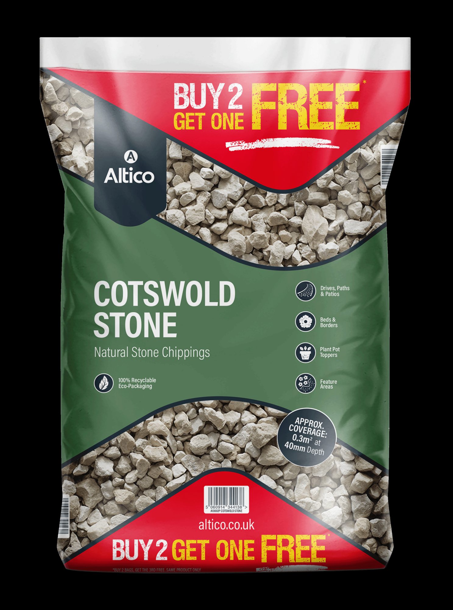 Altico Cotswold Stone Chippings 14-26mm - Aggregates & Stone