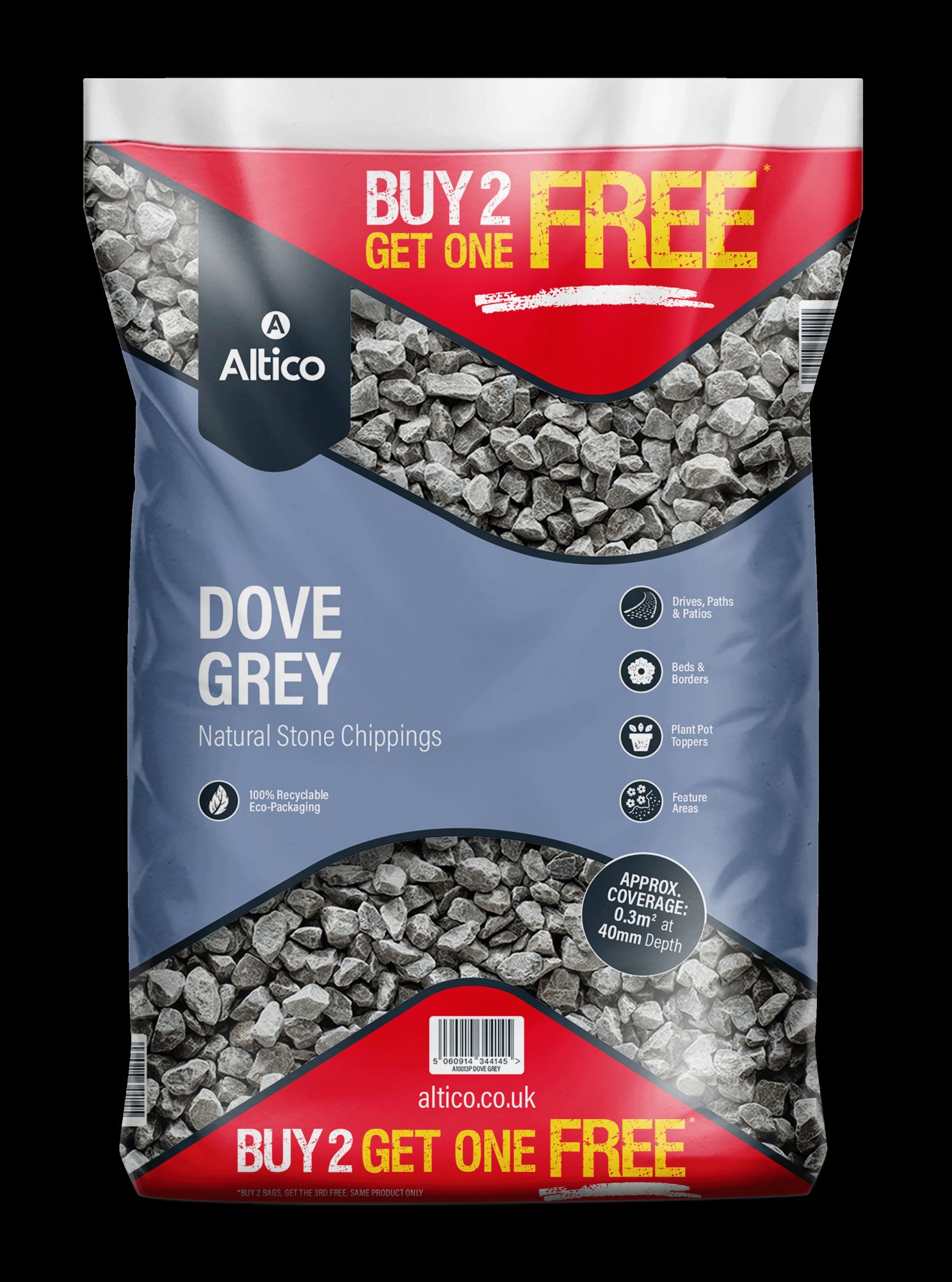 Altico Dove Grey Stone Chippings 10-20mm - Aggregates & Stone