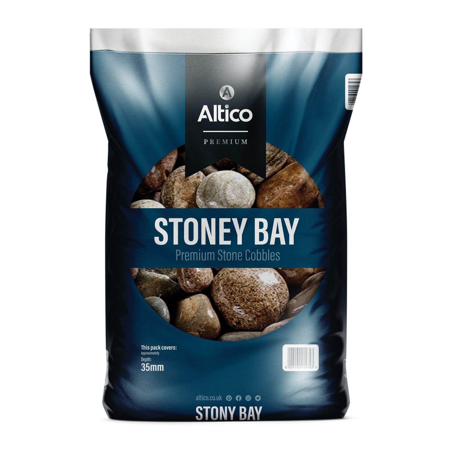 Altico Stoney Bay Cobbles 50-80mm - Aggregates & Stone
