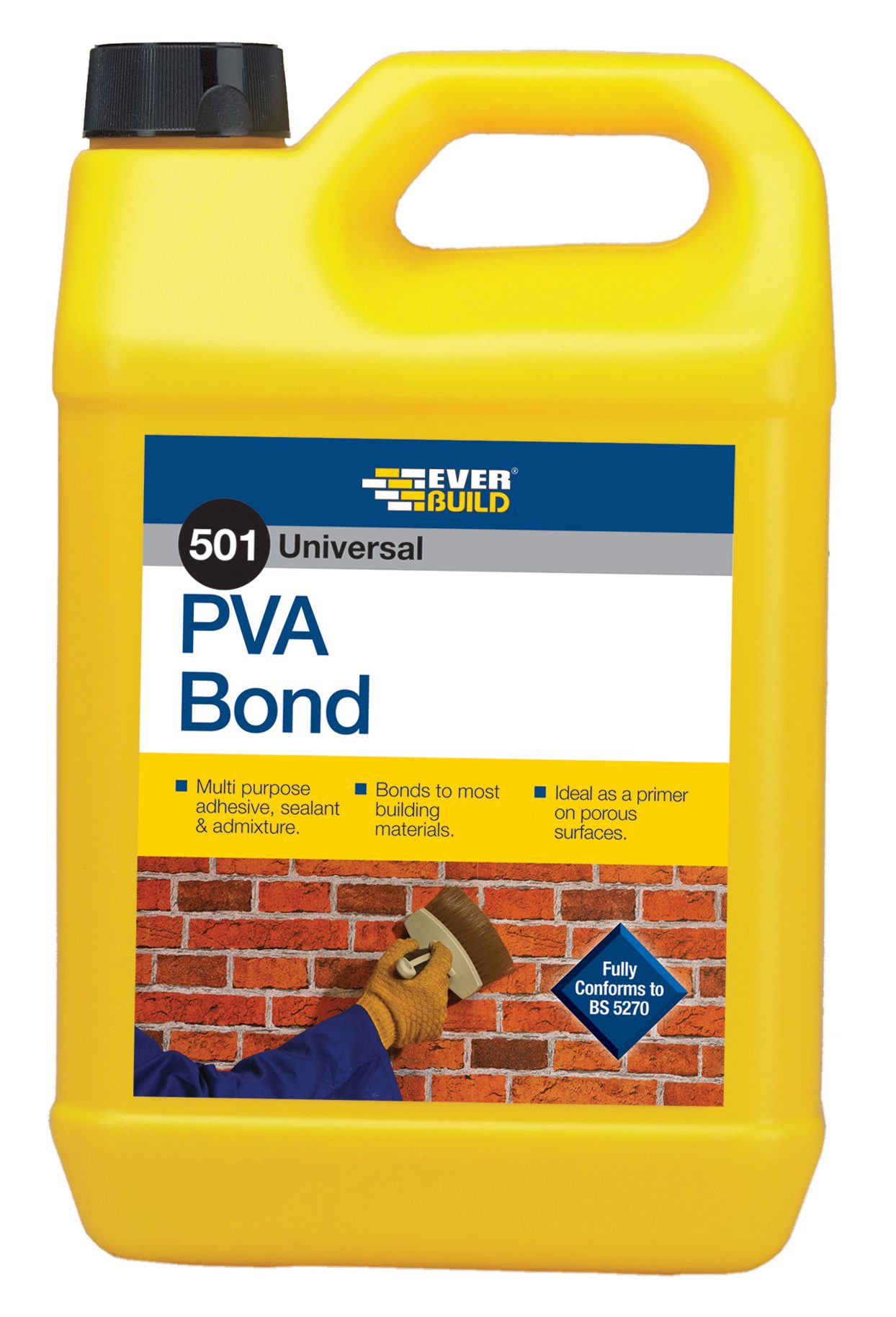 Everbuild 501 Universal PVA Bond Glue 5L - Adhesives