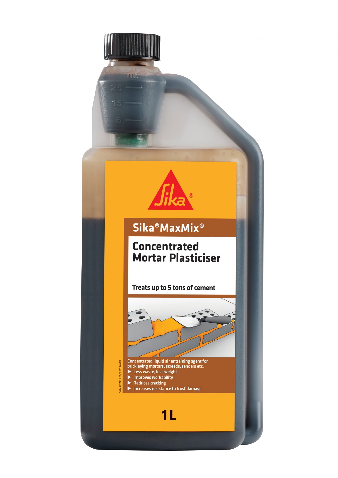 Everbuild Sika Max Mix Mortar Plasticiser 1L - Sealants & Fillers