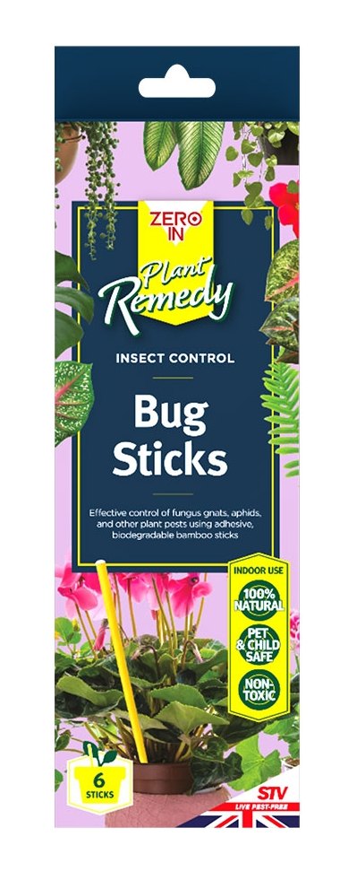 ZEROIN Zero In Plant Pot Bug Sticks 6 Pack - Pest Control