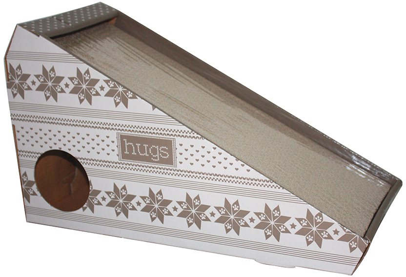 HAPPYPET Cardboard Catnip Scratching Ramp - Cat Toys & Scratchers