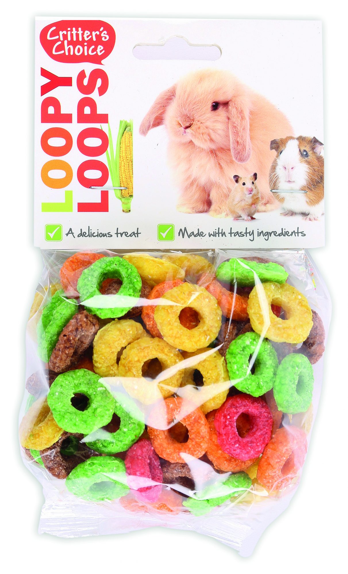 HAPPYPET Critters Choice Loopy Loops 50g - Bird & Small Animal