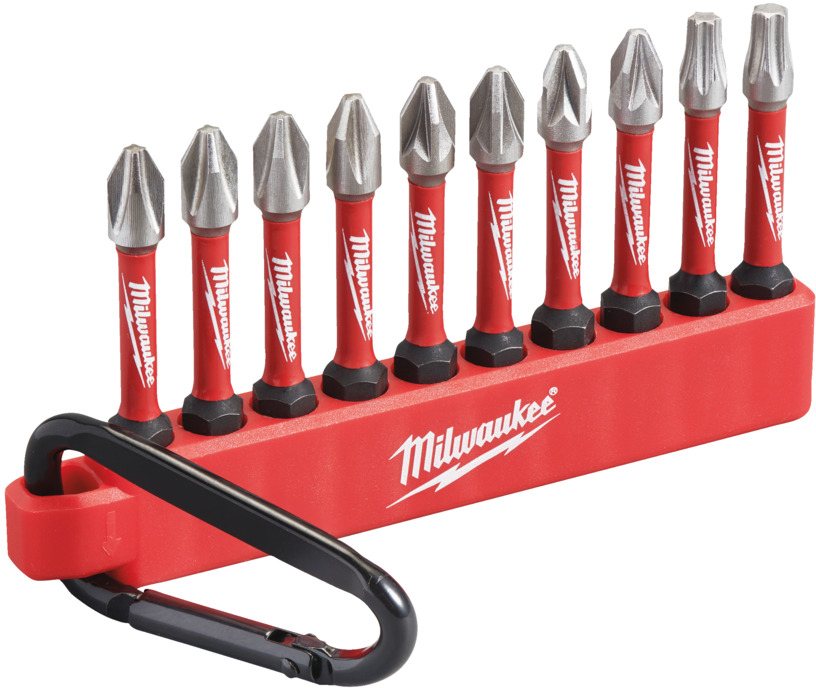 MILWAUKE Milwaukee Shockwave Screwdriver Bit Carabiner Set 10 Piece ...