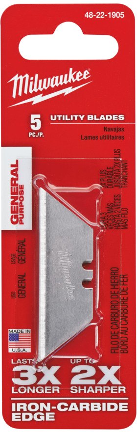 MILWAUKE Milwaukee General Purpose Utility Knife Blades 5 Pack - Hardware