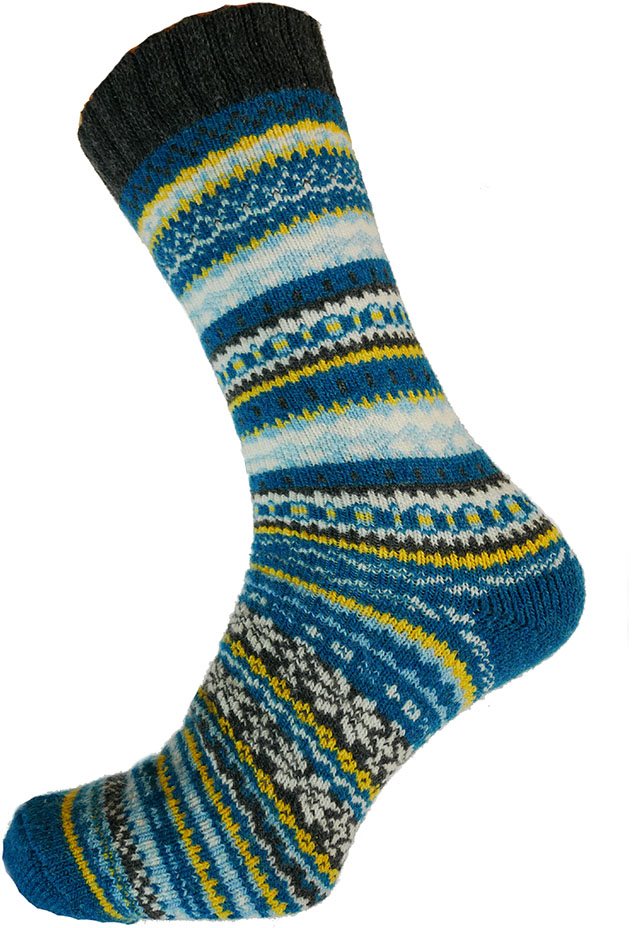 GEMJAR Gemjar Wool Blend Sock Teal Heel - Socks