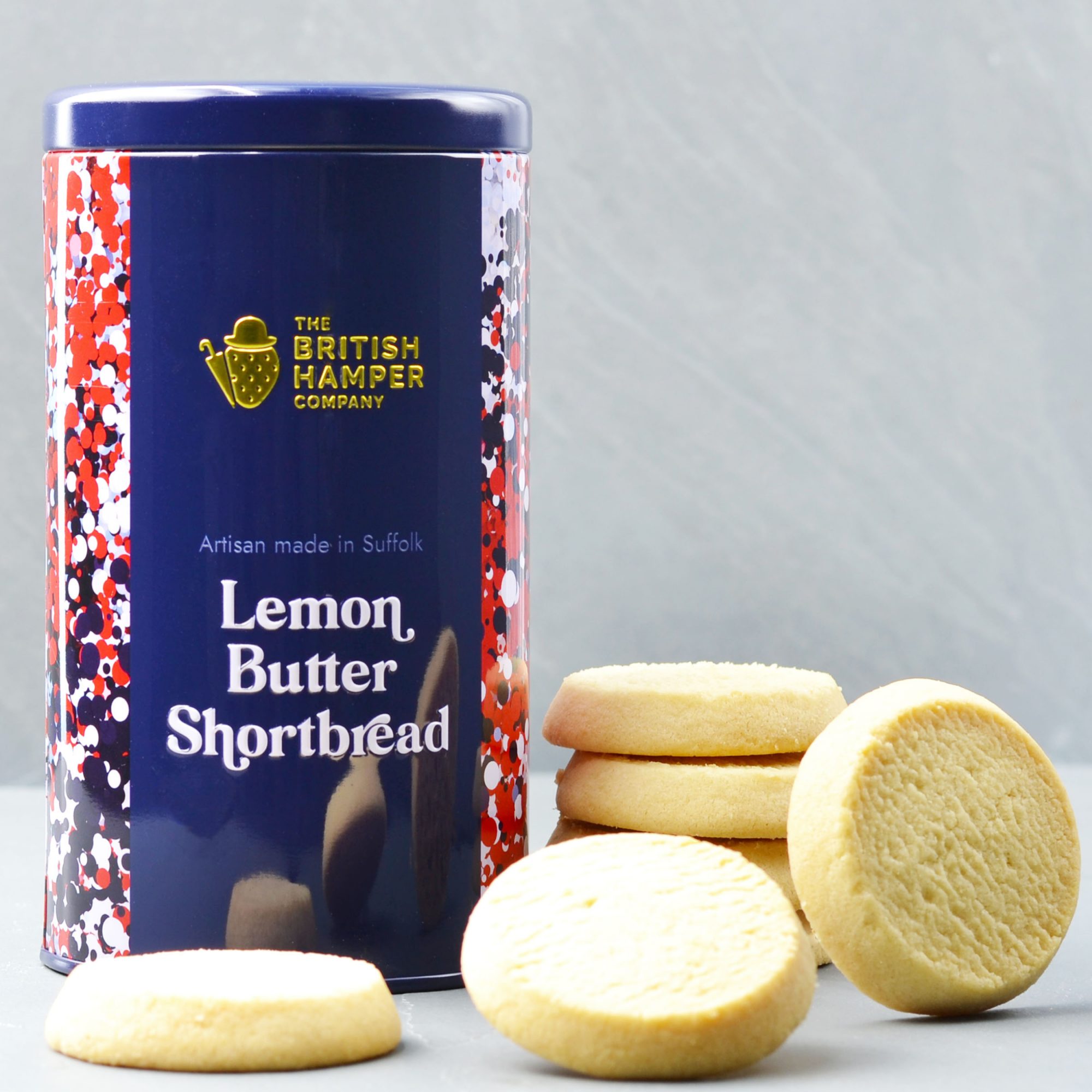 British Hamper Lemon Butter Shortbread Tin 150g - Biscuits & Cakes