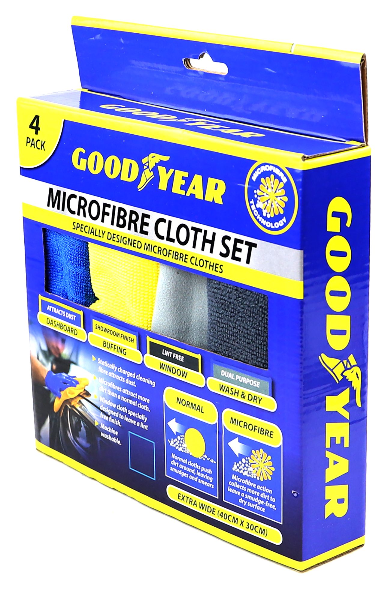 Goodyear Microfibre Cloth 4 Pack - Cleaning