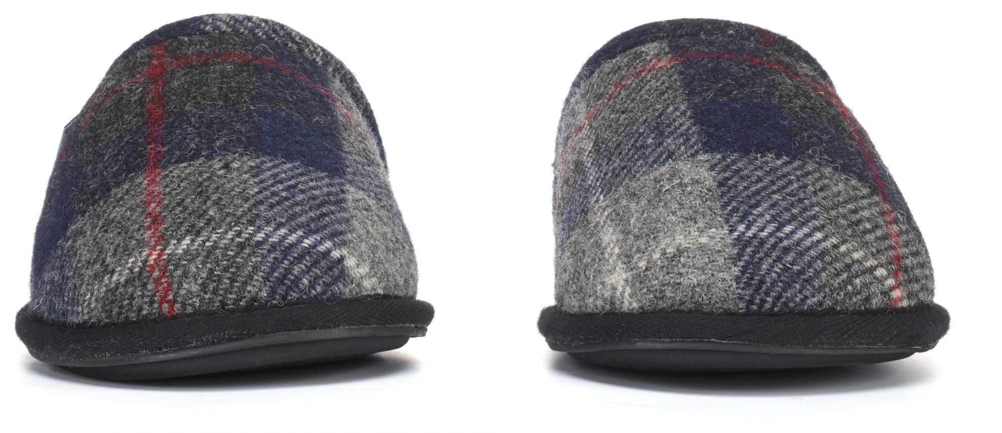 Bedroom Athletics William Harris Tweed Mule Slipper Navy/Black - Slippers