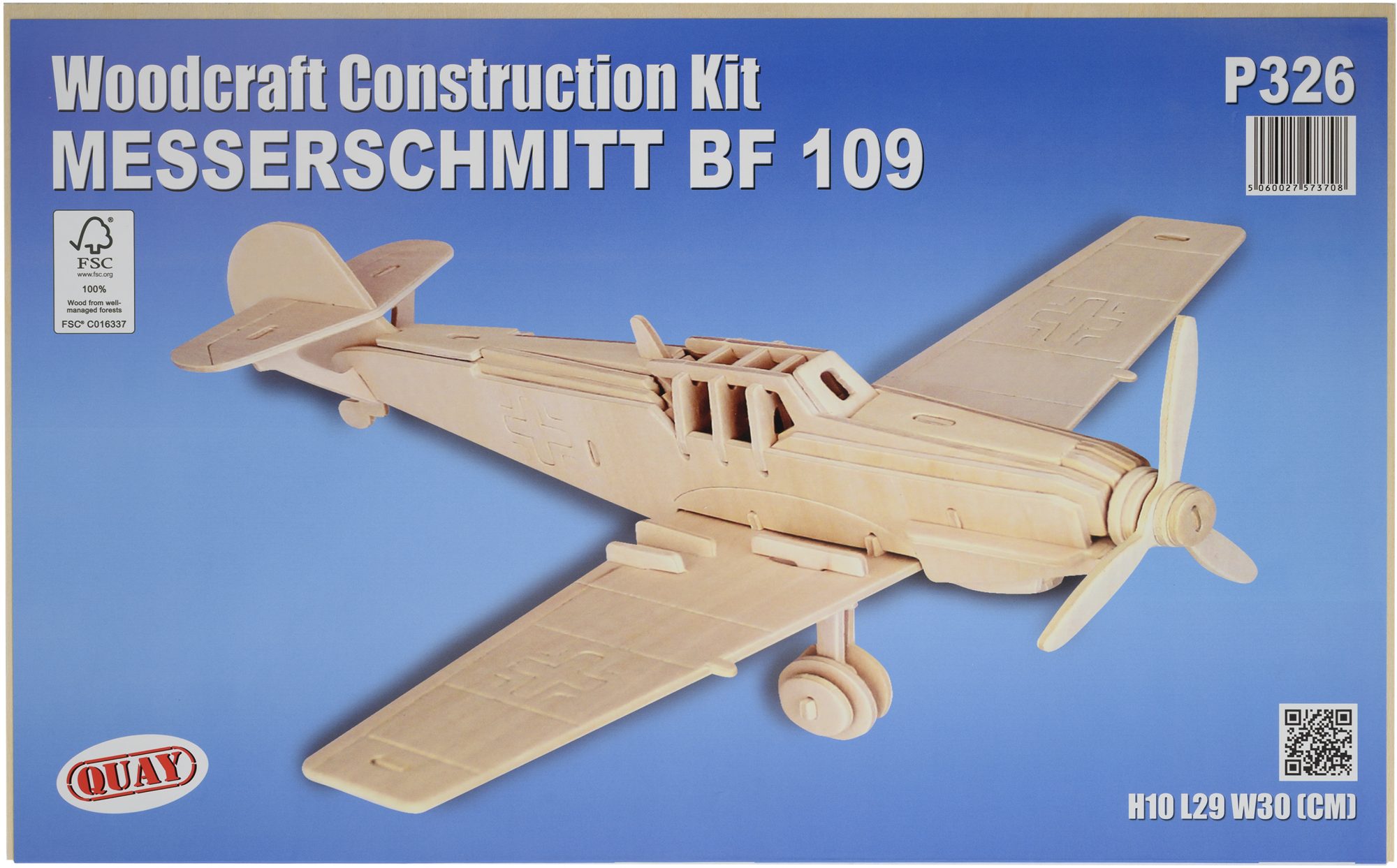 Quay Messerschmitt BF 109 Wooden Craft Kit - Craft Kits