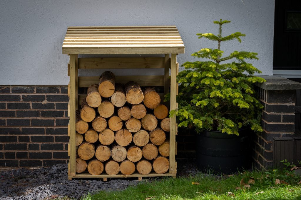 Forest Garden Pent Log Store - Storage & Bins