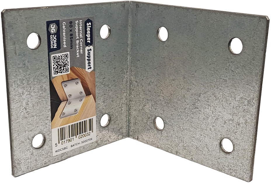 John George Galvanised Corner Bracket Sleeper Support - Hardware
