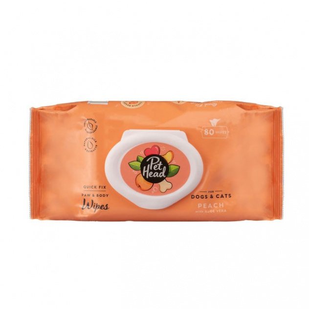 Pet Head Quick Fix Wipes 80 Pack - Dog Clean Up - Mole Avon