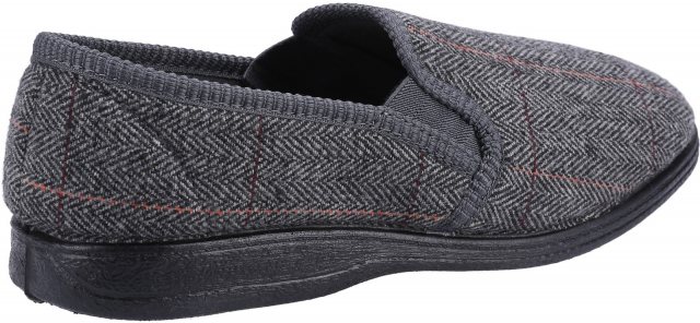 Fleet & Foster Mitchell Grey Slipper - Slippers - Mole Avon