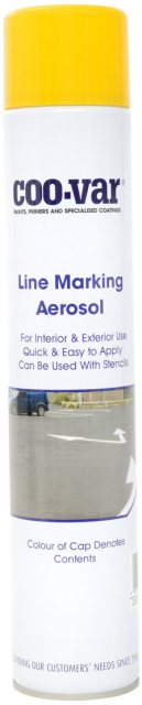 Coovar Coo-Var Line Marker Aerosol Yellow 750ml - Vehicle & Floor Paints